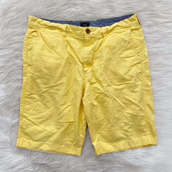 J. Crew | Shorts | J Crew 1 Mens Light Yellow Cotton Preppy Flat Front ...